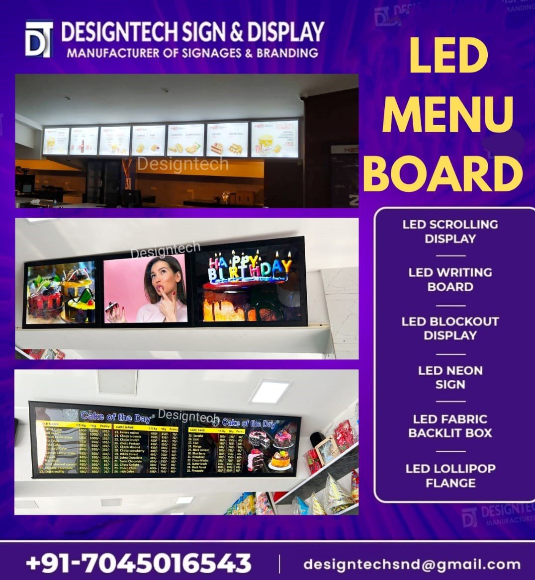 Home | Best Quality led Clipon Board | Designtech Sign and Display